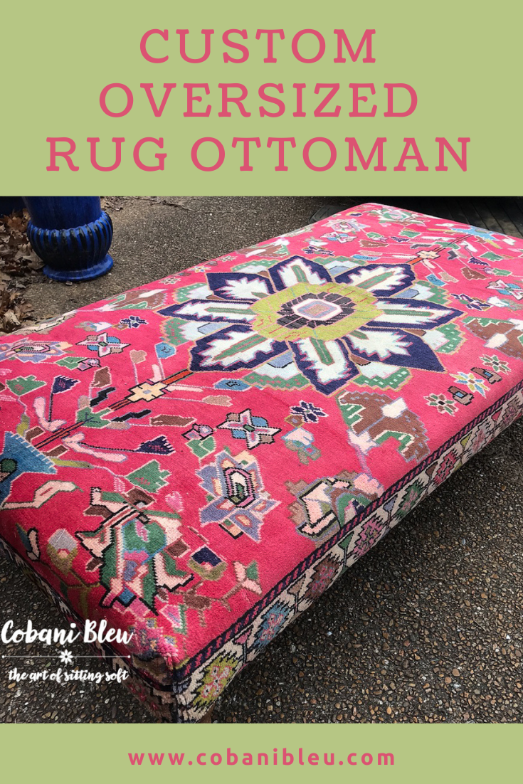 Stunning Oversized Rug Ottoman | Cobani Bleu
