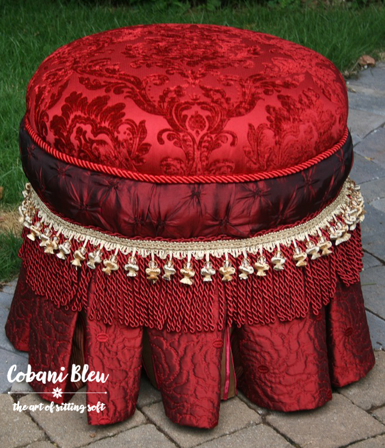 The Red Vanity Stool | Cobani Bleu